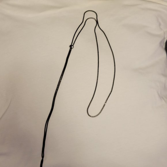 accentrix | Jewelry | Host Pick Nwot Black Crystal Lariat | Poshmark